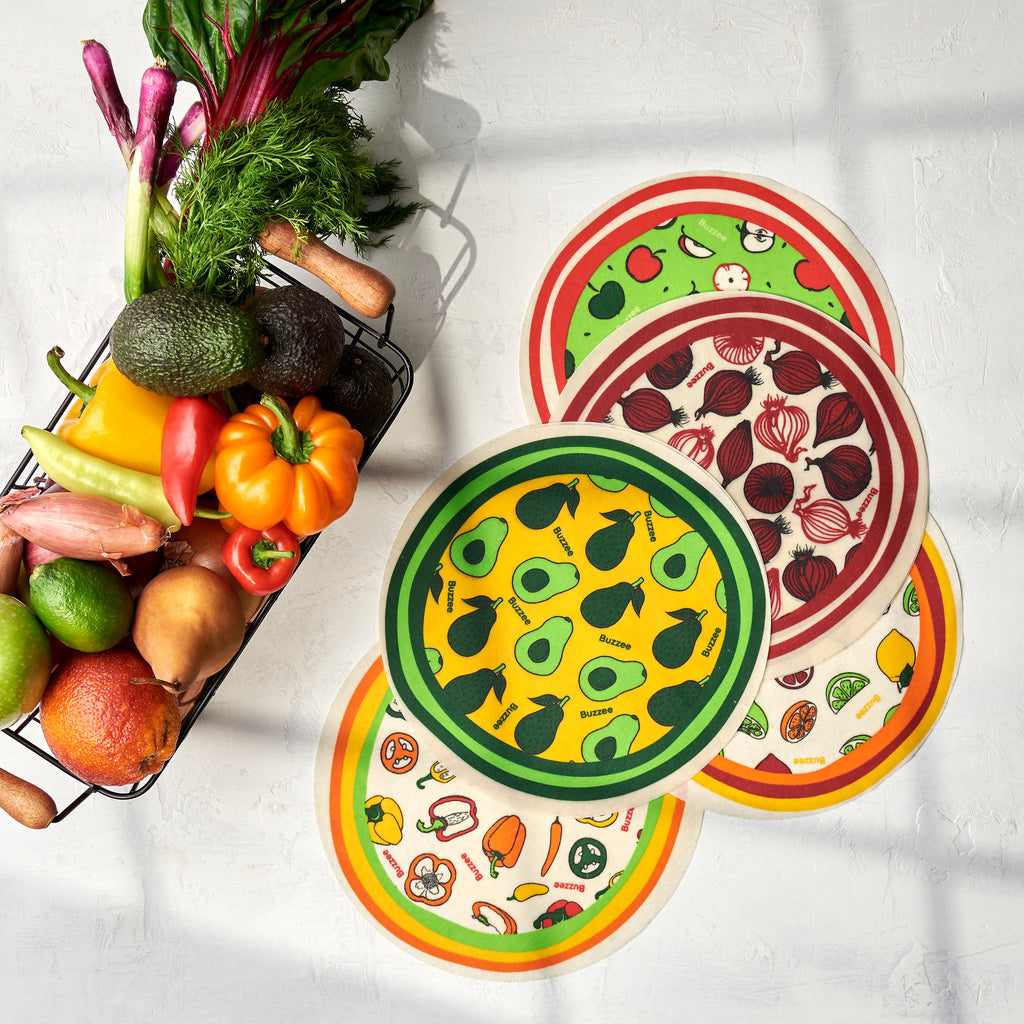 Buzzee Beeswax Reusable Food Wraps | Cut out single-use plastics