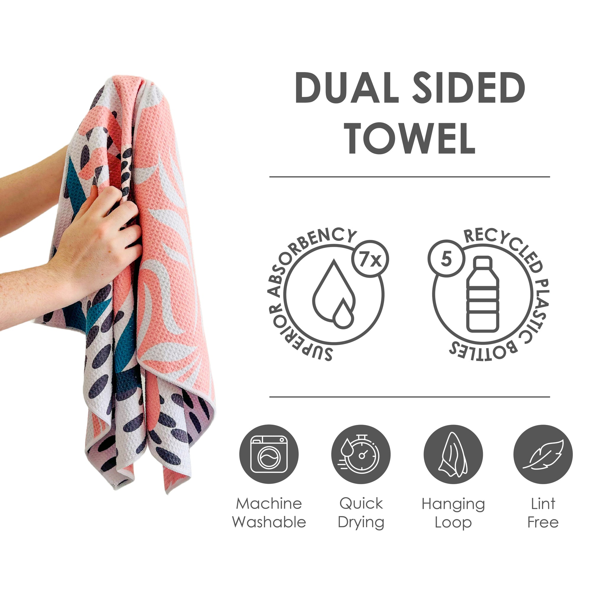 Coral Flowers - Kitchen Dish Towel & Hand towel – Buzzee