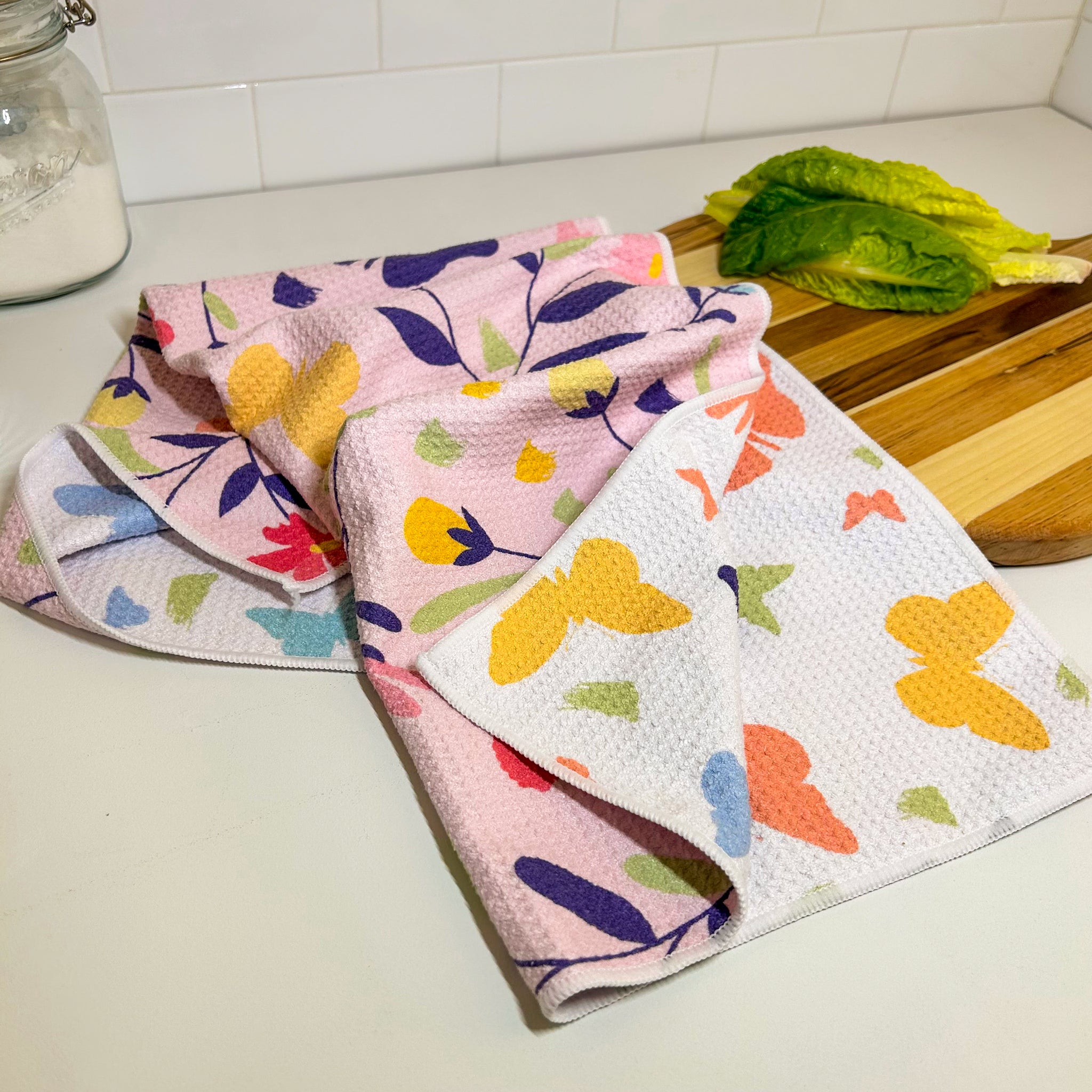 Flutter Blooms - Kitchen Dish Towel & Hand towel – Buzzee