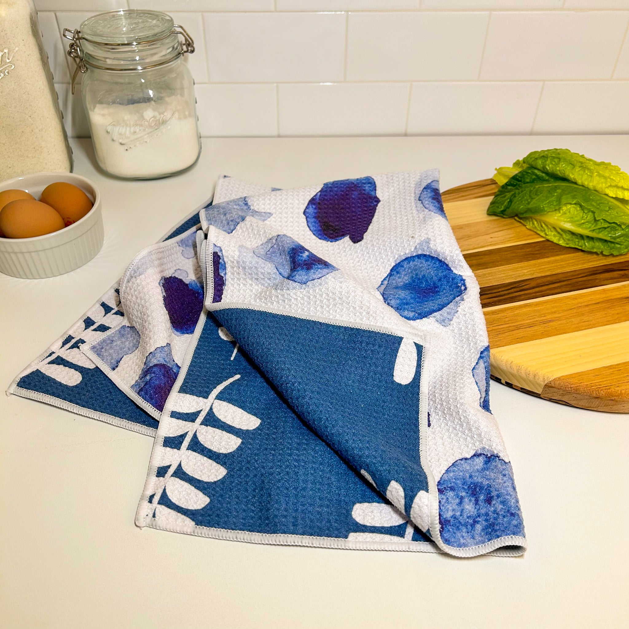 Watercolor Navy - Kitchen Dish Towel & Hand towel – Buzzee